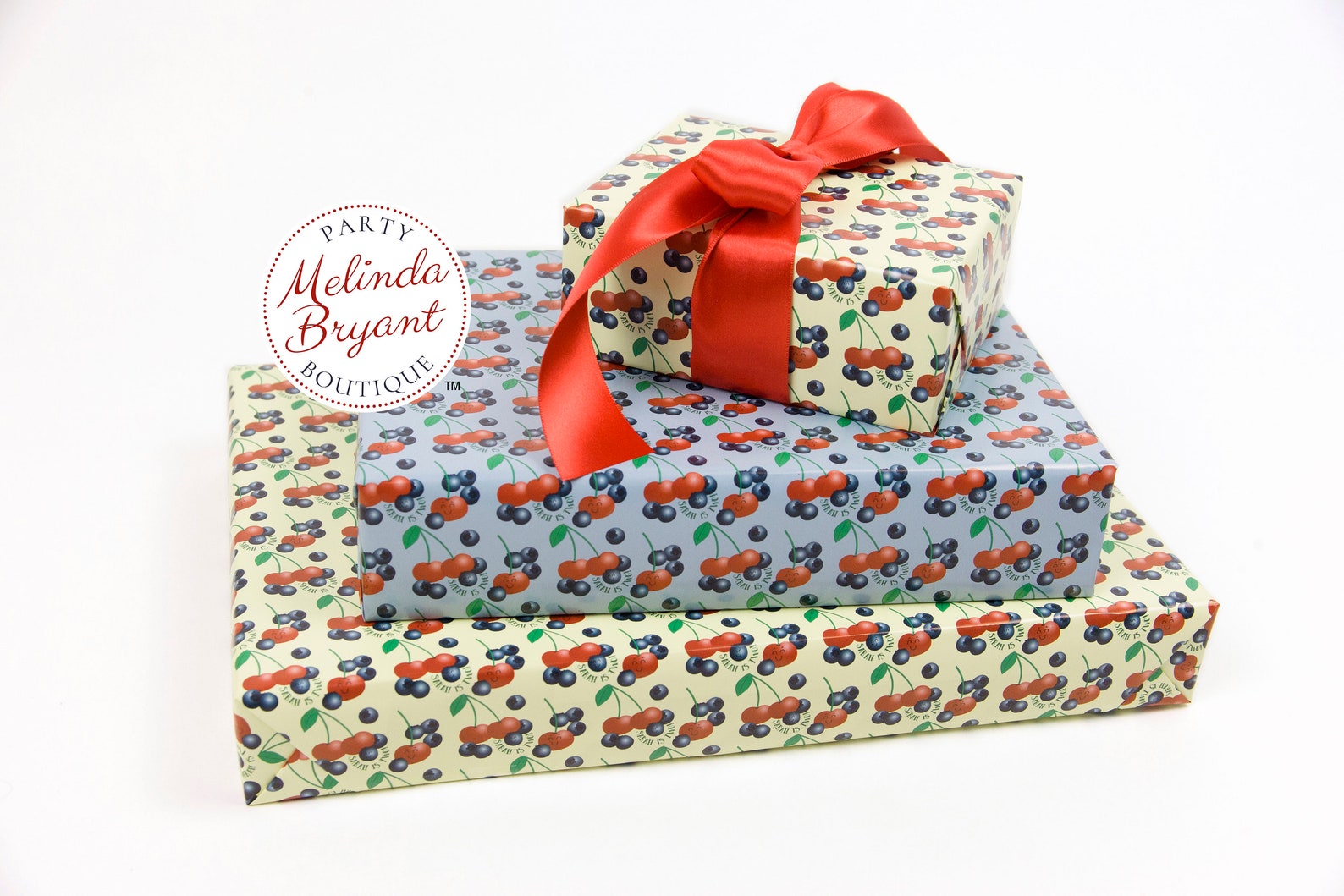 Blueberry Colored Wrapping Paper With Personalized Text / Farmers ...