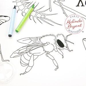 Insect Party Decorations Bug Birthday Decor Coloring Page - Etsy