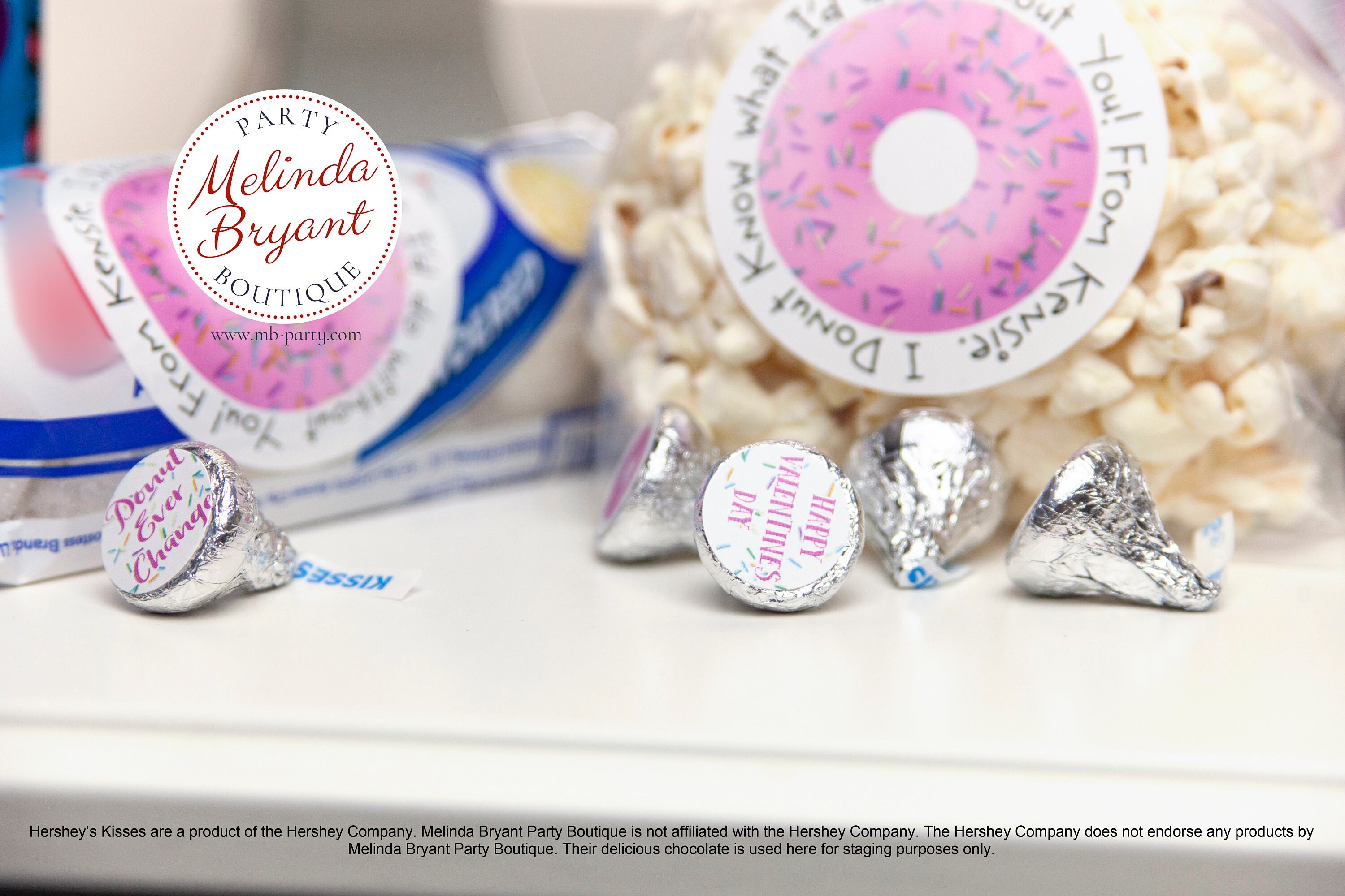 Personalized Donut Themed Valentine Candy Stickers for Kids / | Etsy