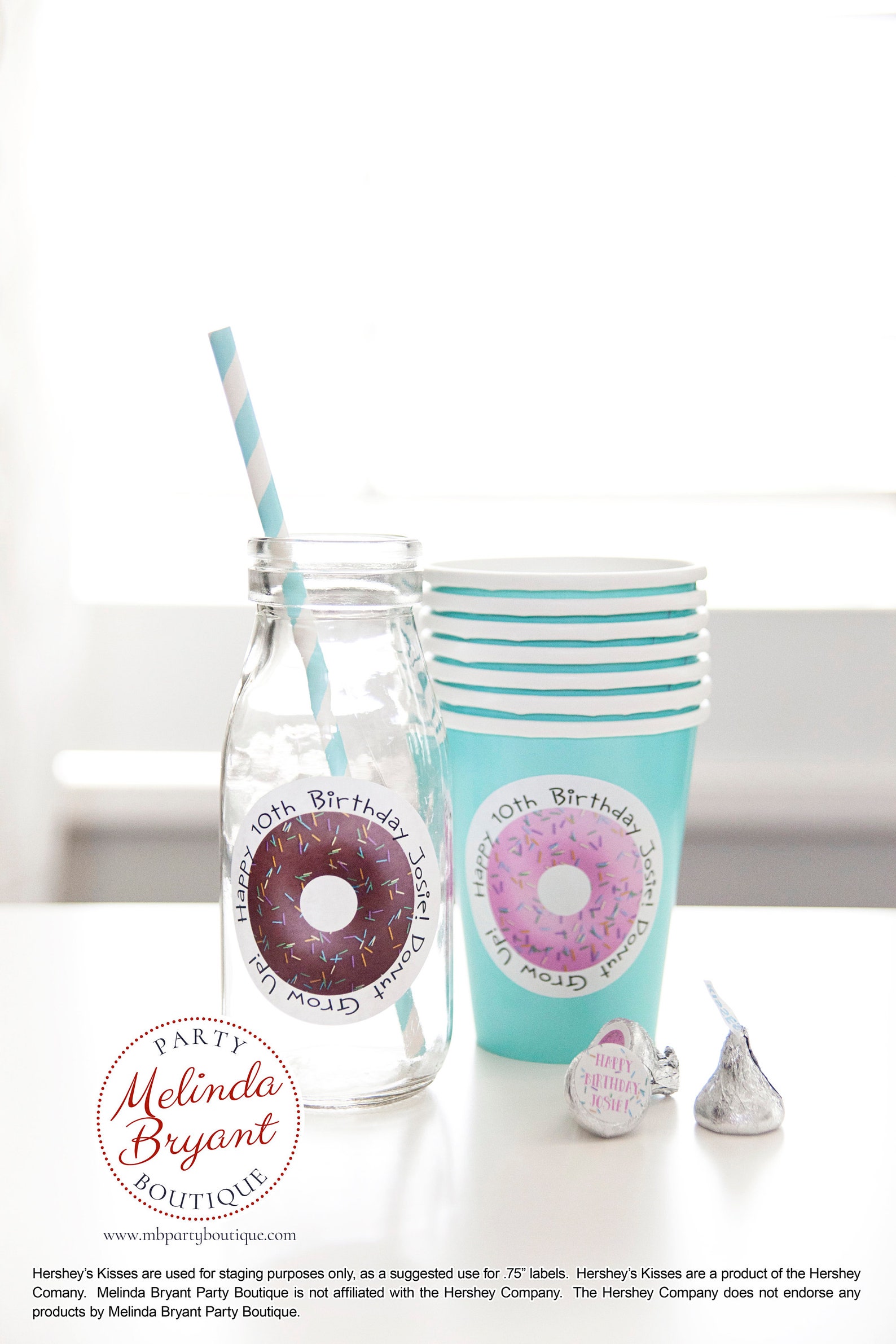 Personalized Donut Themed 2.5 Inch Stickers Donut Grow up - Etsy