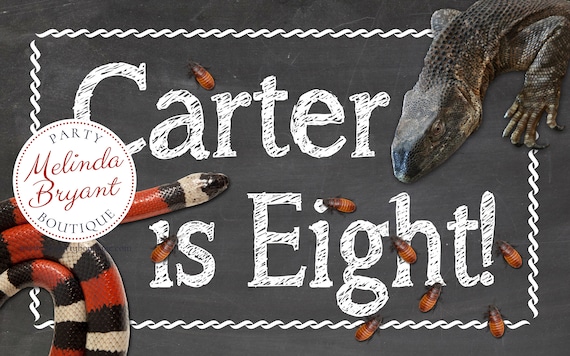 Printable Reptile Party Backdrop 2.5x4 Snake Birthday Banner Lizard ...