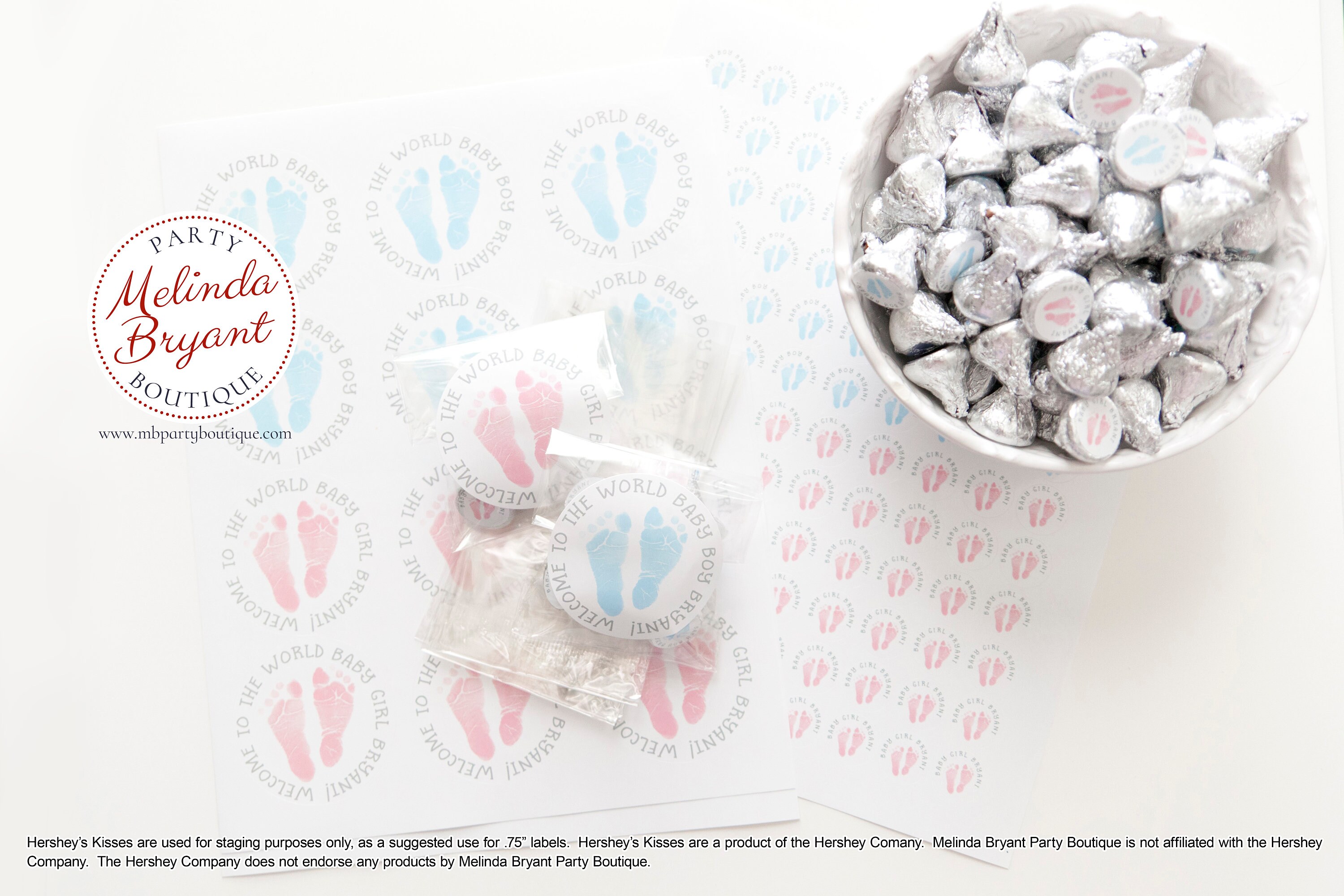 Personalized Baby Shower Decor Stickers 2.5 Inch Gift Bag Kits | Etsy