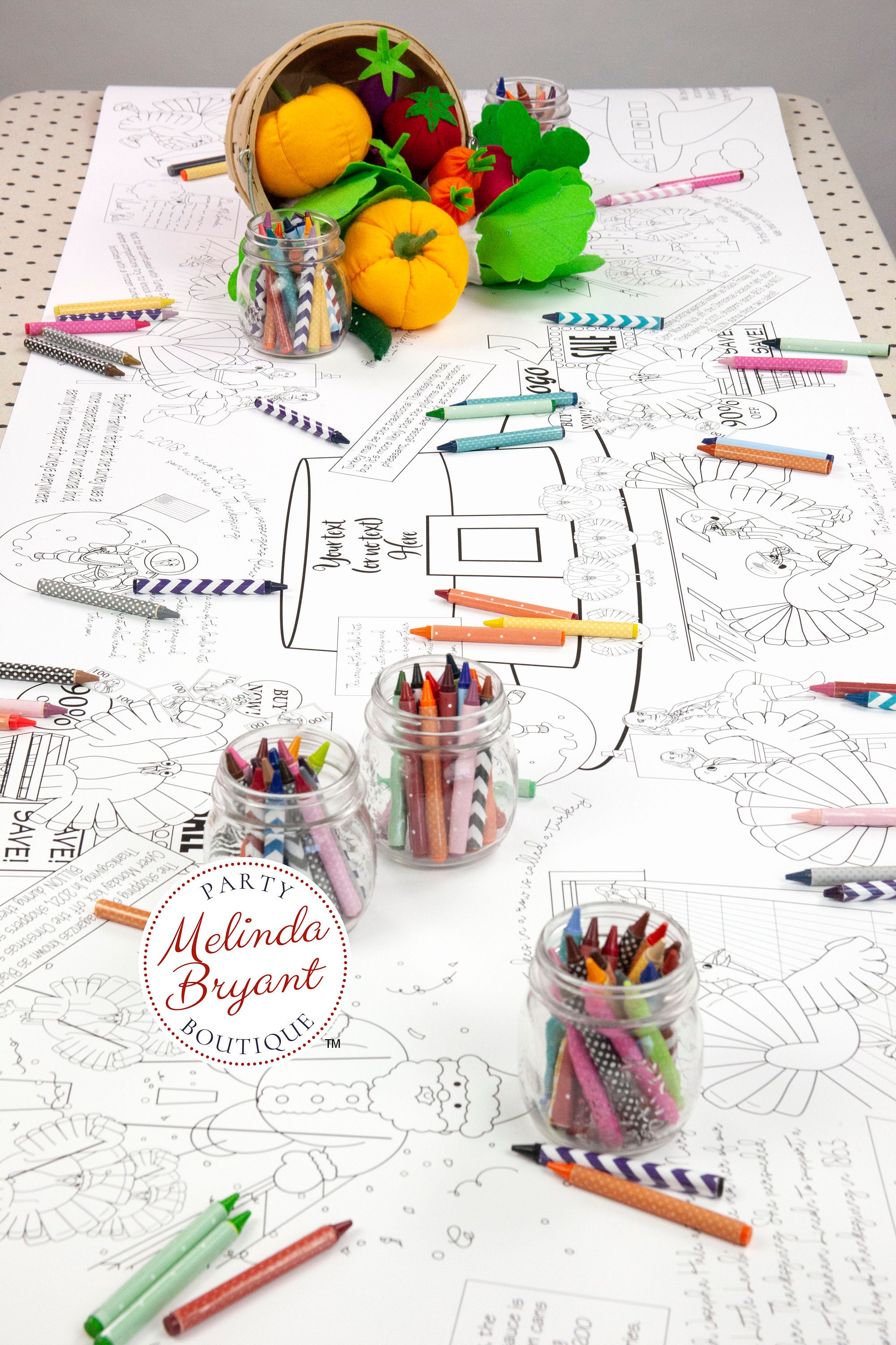 Thanksgiving Kids Table Decor Coloring Tablecloth Turkey - Etsy Canada