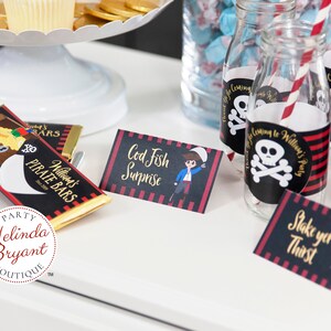 Custom Pirate Themed Table Tents /treasure Hunter Birthday Party Place ...