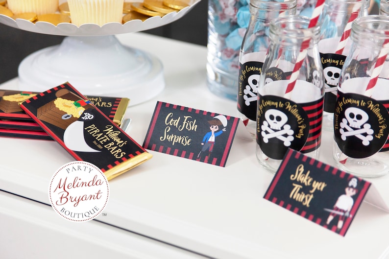 Custom Pirate Themed Table Tents /treasure Hunter Birthday - Etsy