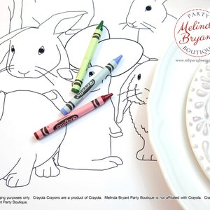 Easter Decorations Table Runner Coloring Page Personalized Spring ...