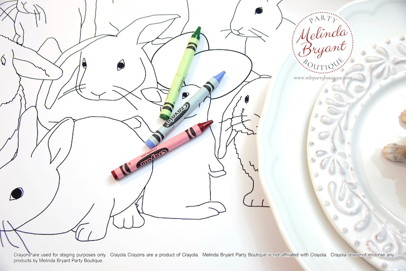 Easter Decorations Table Runner Coloring Page Personalized Spring ...