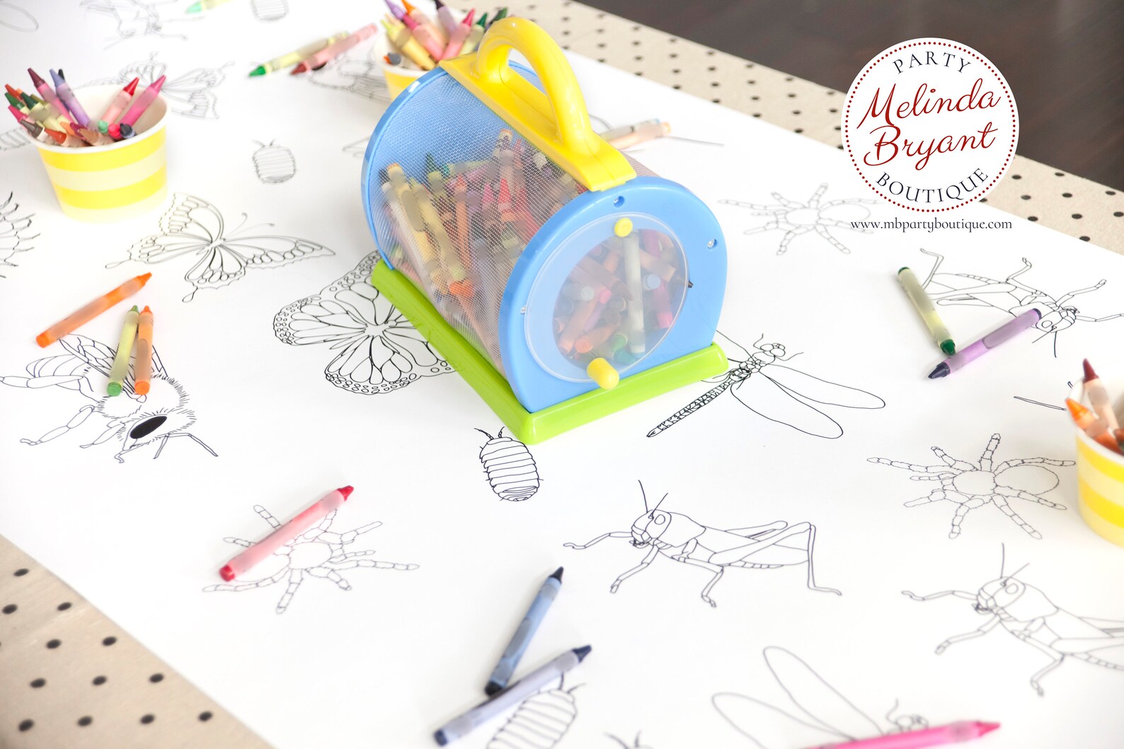 Insect Party Decorations Bug Birthday Decor Coloring Page | Etsy