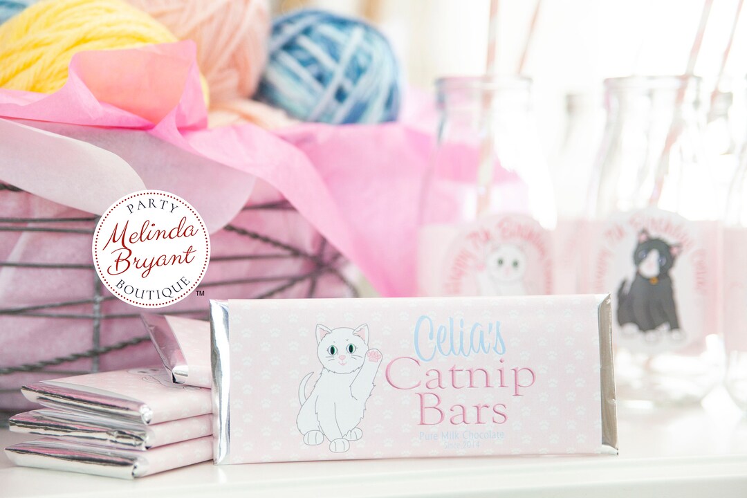 Personalized Kitty Cat Candy Bar Wrappers Printable Custom Text Fun for ...