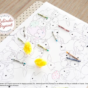 Easter Decorations Table Runner Coloring Page Personalized Spring ...