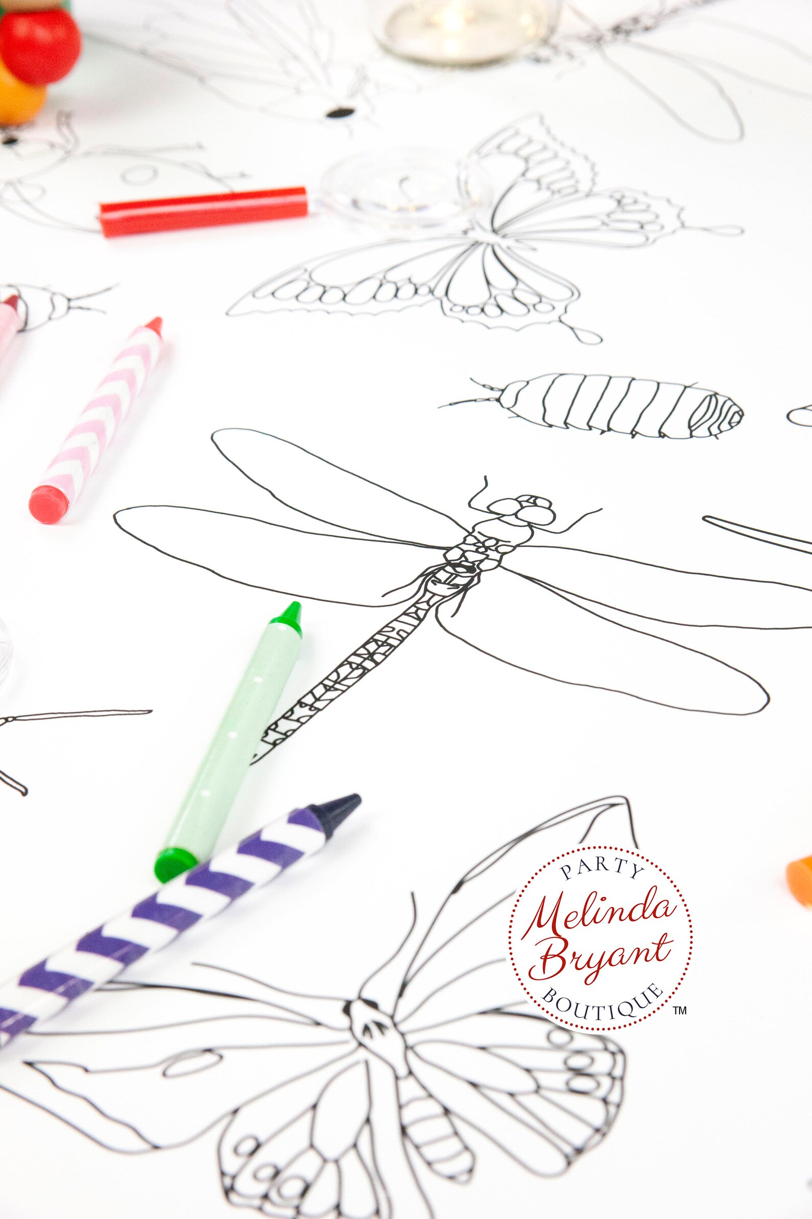 Insect Party Decorations Bug Birthday Decor Coloring Page - Etsy