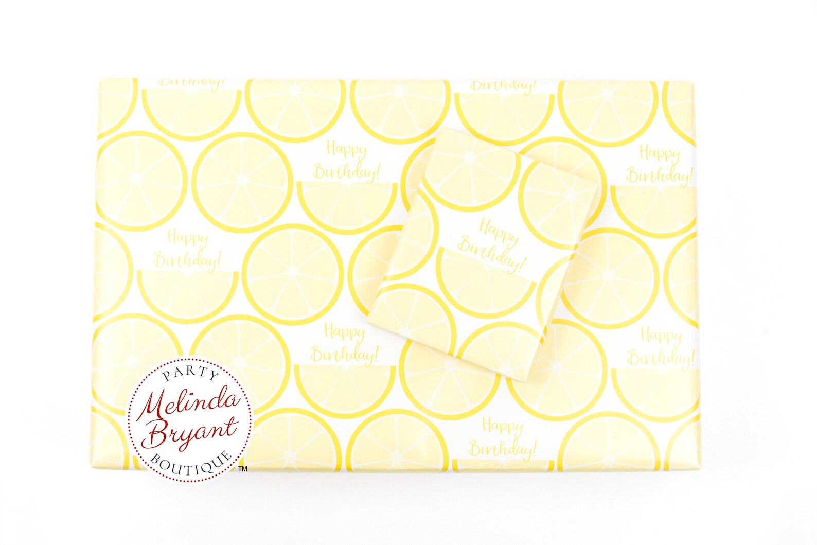 Lemon Themed Wrapping Paper With Personalized Text / Farmers - Etsy