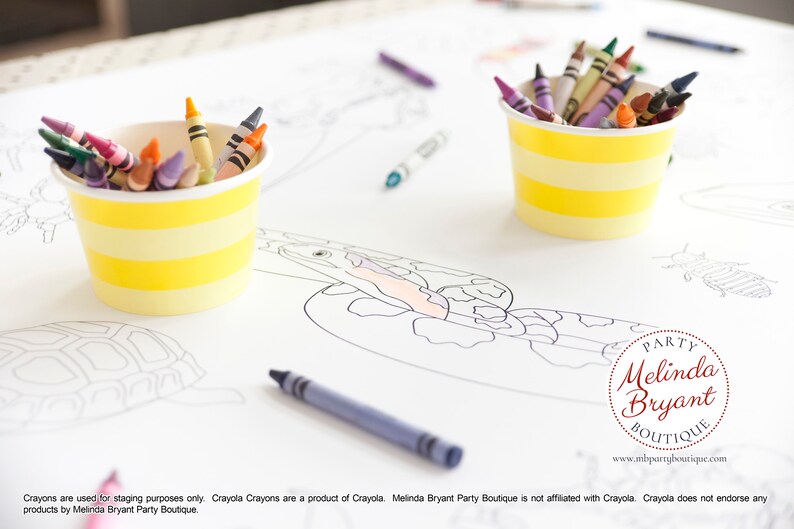 Reptile Party Coloring Tablecloth Snake Birthday Table Runner - Etsy ...