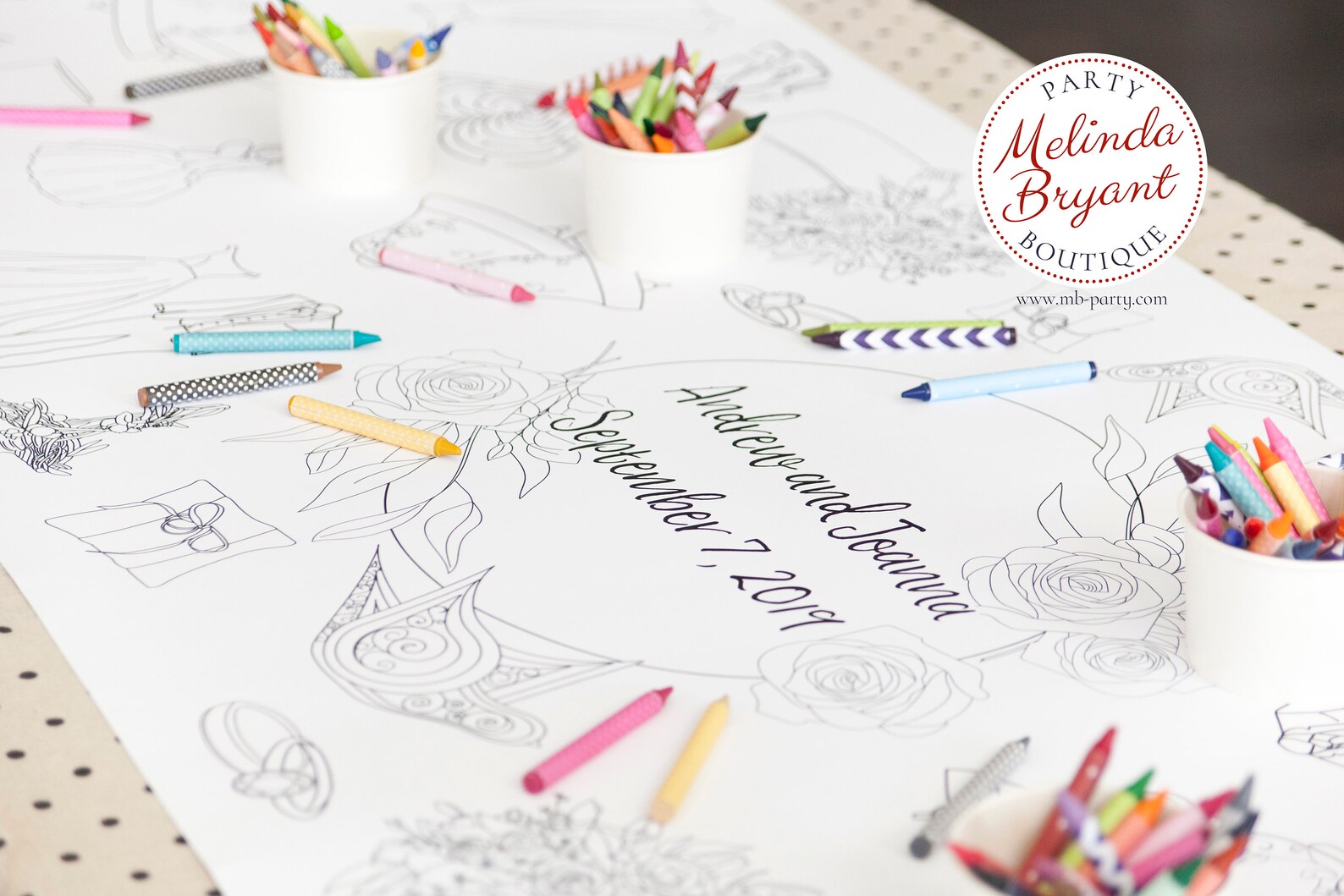 Wedding Kids Table Decor Coloring Table Runner Quiet Childrens - Etsy