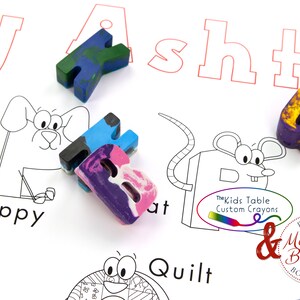 ABC Themed Personalized Alphabet Coloring Table Runner Birthday Party ...