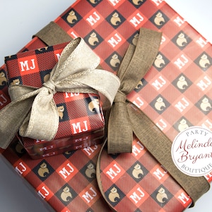 Personalized Buffalo Check Gift Wrap Perfect for First Birthday or ...