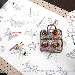 Insect Party Decorations Bug Birthday Decor Coloring Page | Etsy