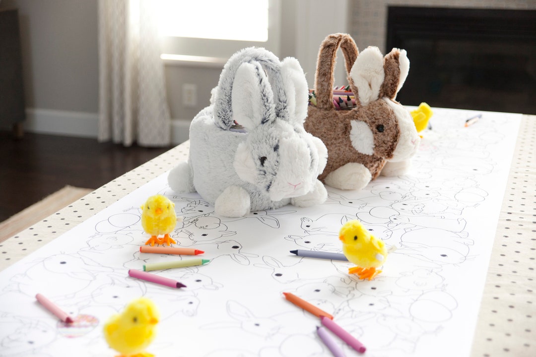 Easter Decorations Table Runner Coloring Page Personalized Spring ...