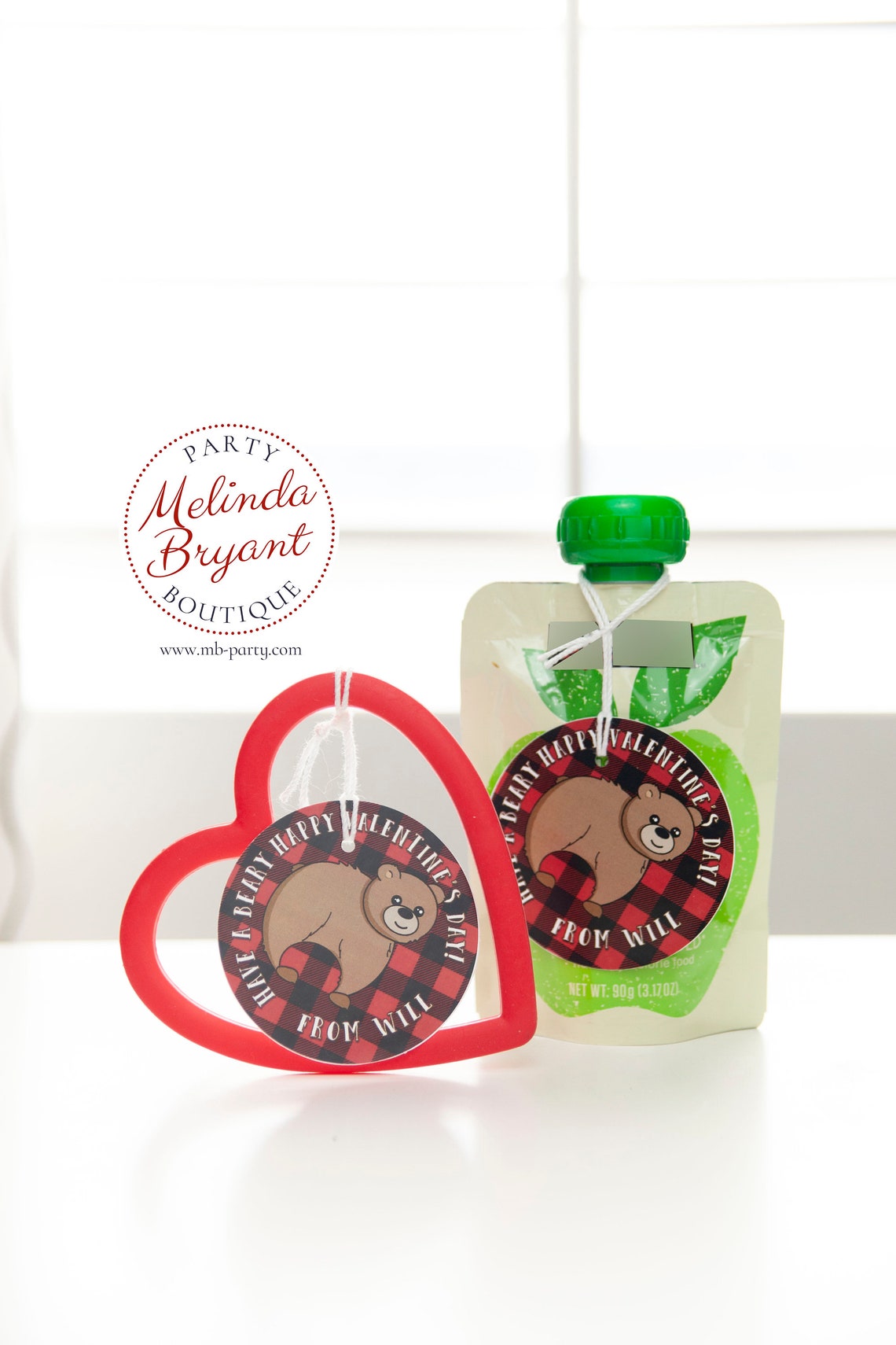 Personalized Valentine Gift Tags for Children Woodland Bear Themed ...