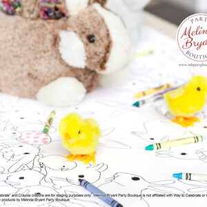 Easter Decorations Table Runner Coloring Page Personalized Spring ...