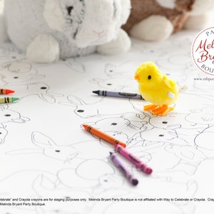 Easter Decorations Table Runner Coloring Page Personalized Spring ...