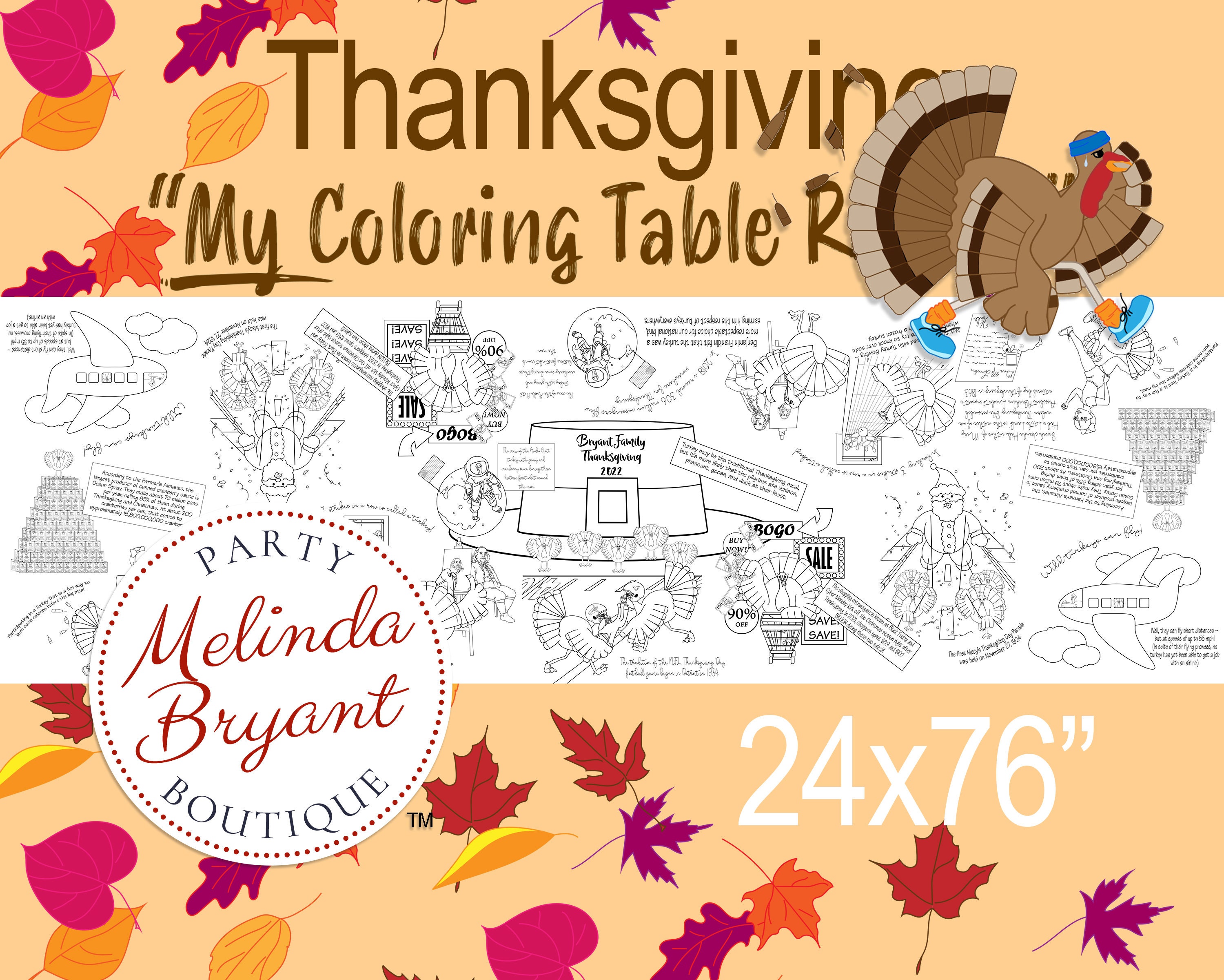 Thanksgiving Dinner Table Coloring Pages