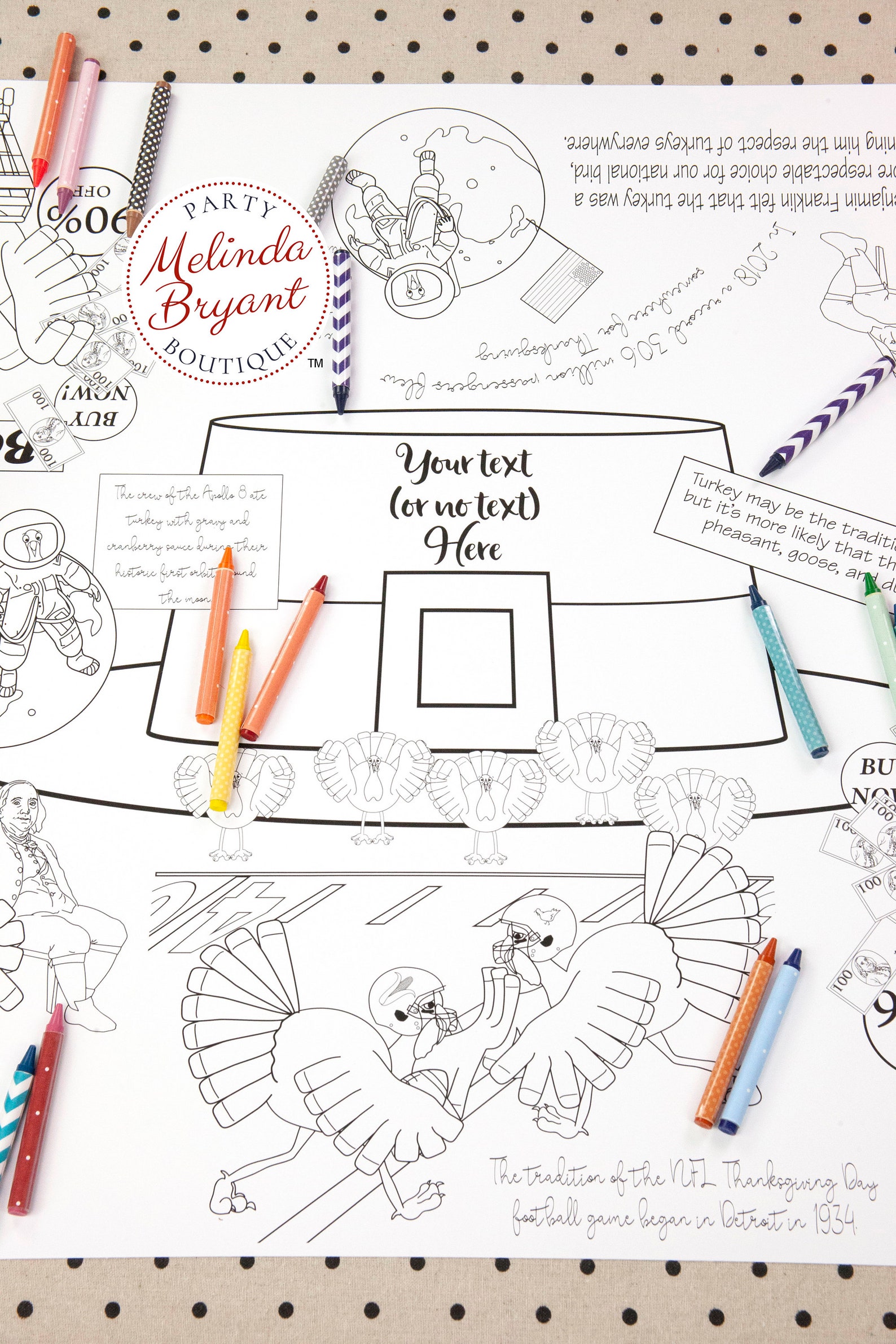 Thanksgiving Kids Table Decor Coloring Tablecloth Turkey - Etsy