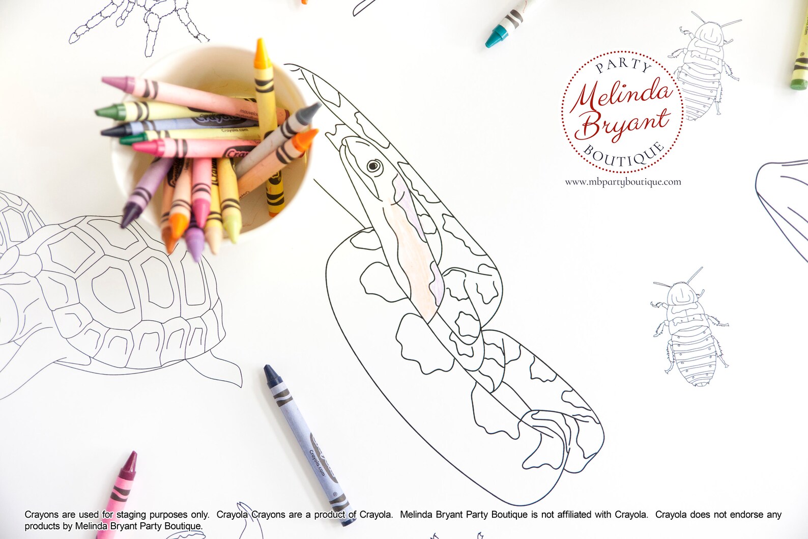 Reptile Party Coloring Tablecloth Snake Birthday Table Runner - Etsy ...