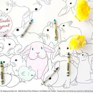 Easter Decorations Table Runner Coloring Page Personalized Spring ...