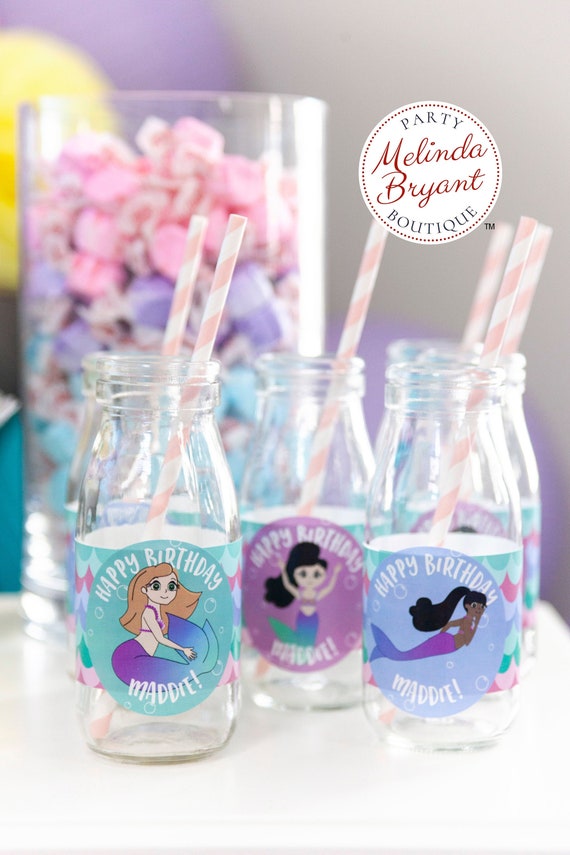 Personalized Mermaid Themed 2.5 Inch Stickers Under the Sea | Etsy