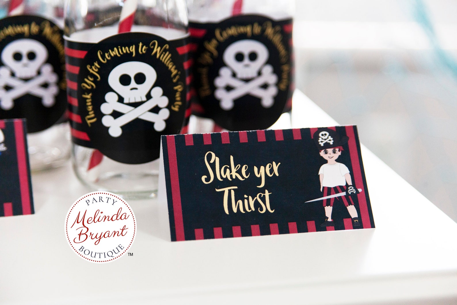 Custom Pirate Themed Table Tents /Treasure Hunter Birthday | Etsy