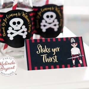 Custom Pirate Themed Table Tents /treasure Hunter Birthday Party Place ...