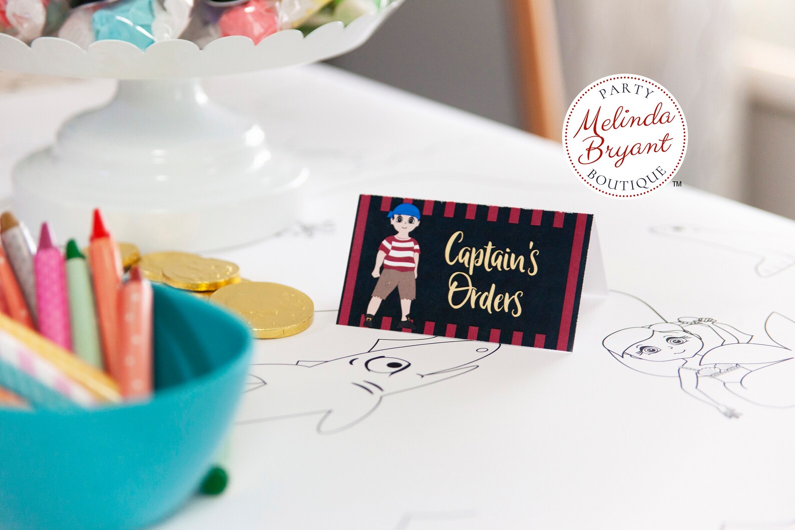 Custom Pirate Themed Table Tents /Treasure Hunter Birthday | Etsy