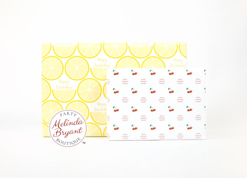 Personalized Fruit Themed Gift Wrap Set for Farmers Market - Etsy