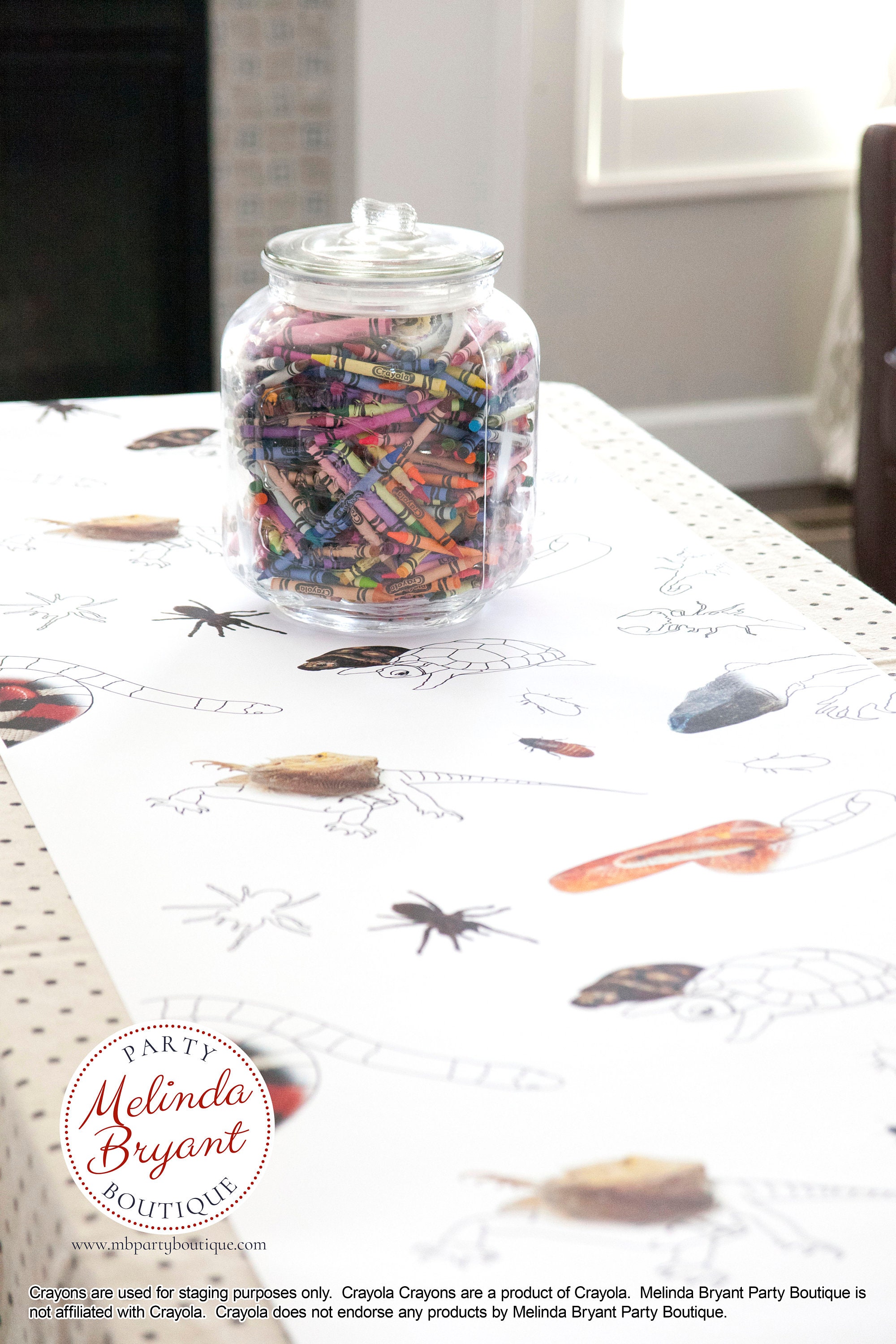 Reptile Party Coloring Tablecloth Snake Birthday Table Runner | Etsy