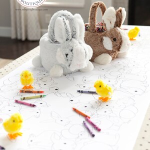 Easter Decorations Table Runner Coloring Page Personalized Spring ...
