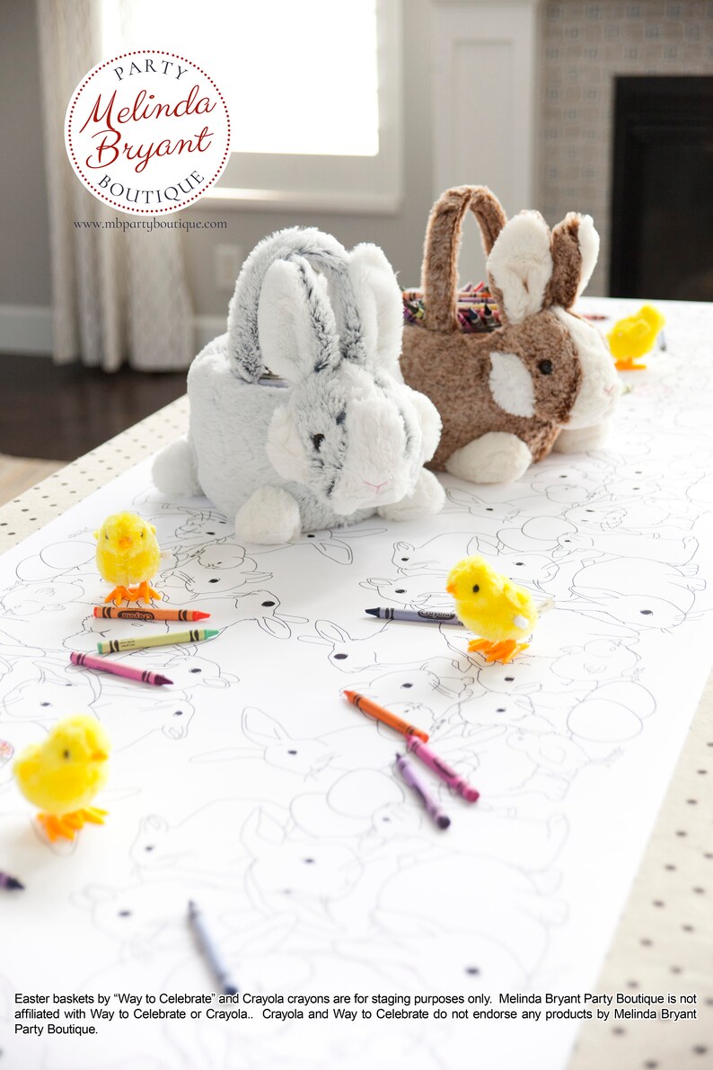 Easter Decorations Table Runner Coloring Page Spring Wedding - Etsy