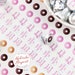 Kids Personalized Valentines Pink Donut Themed Sticker Sheets - Etsy