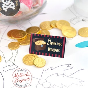 Custom Pirate Themed Table Tents /treasure Hunter Birthday Party Place ...