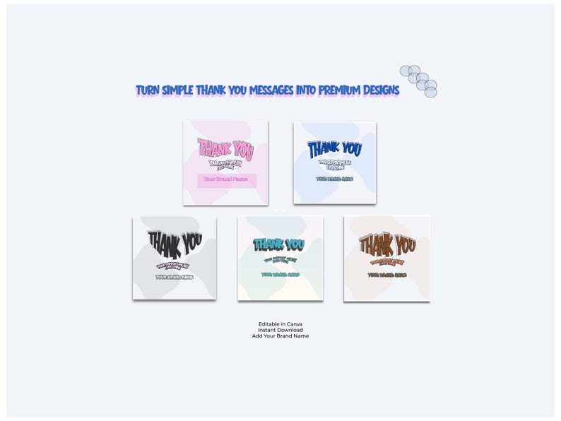 Editable Canva Thank You Page Template, Minimalist Business Insert ...