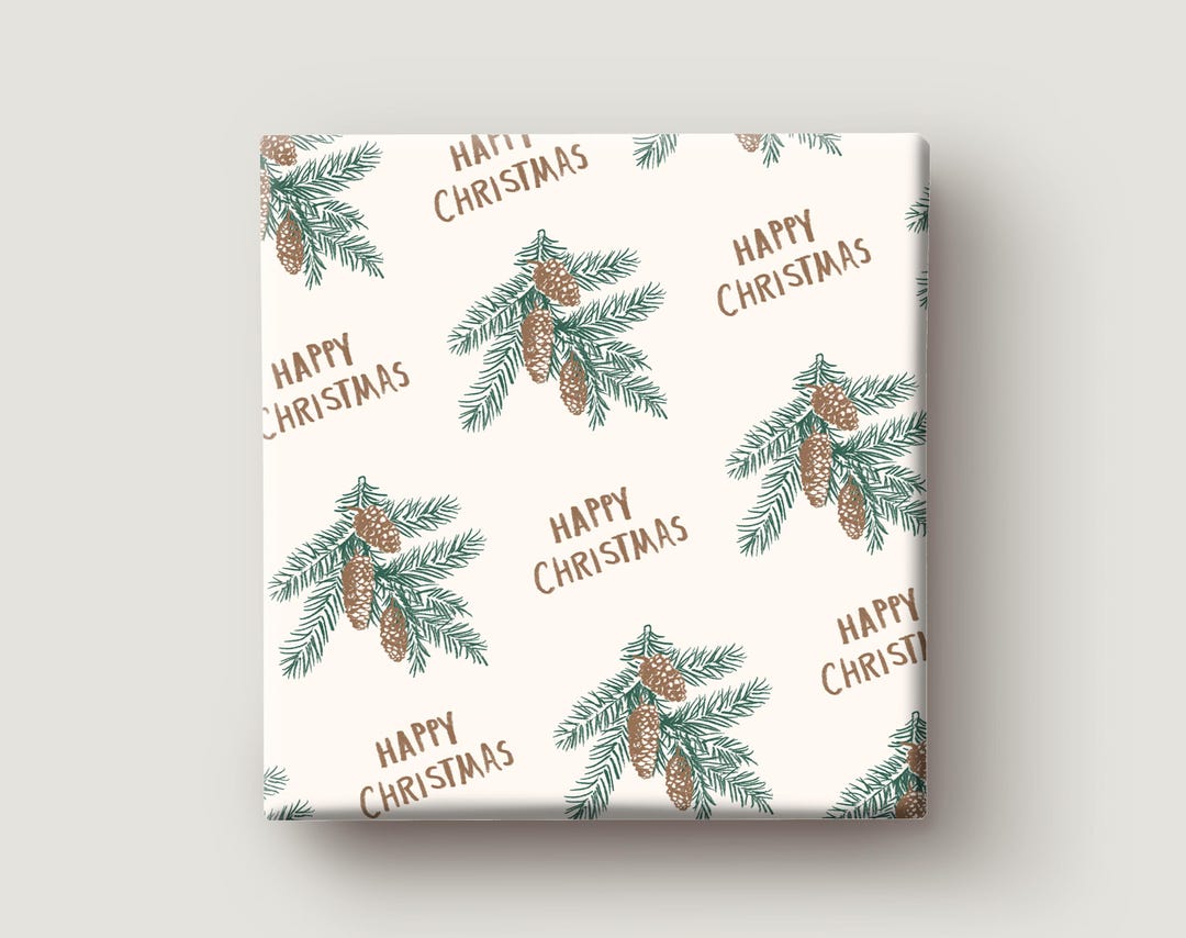 Printable Christmas Wrapping Paper | Digital Download Holiday Gift Wrap ...