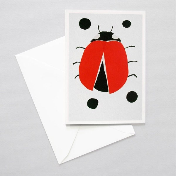 Greeting Card Ladybird / Birthday Illustration Card | Etsy