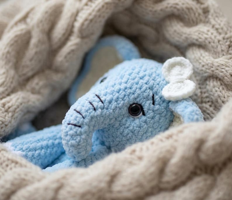 Elephant Crochet Pattern PDF – Handmade Plush Toy Guide for Beginners ...