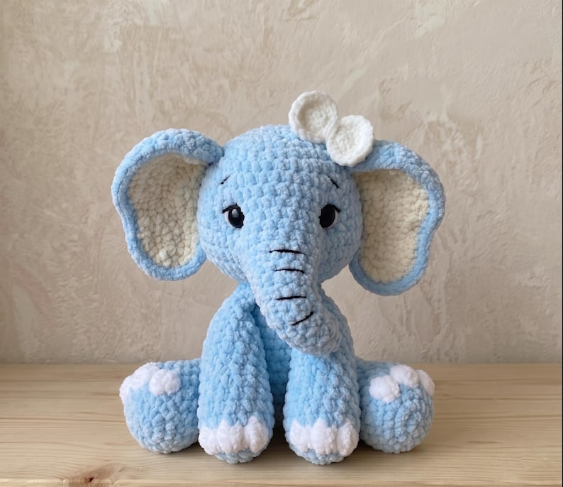 Elephant Crochet Pattern PDF – Handmade Plush Toy Guide for Beginners ...