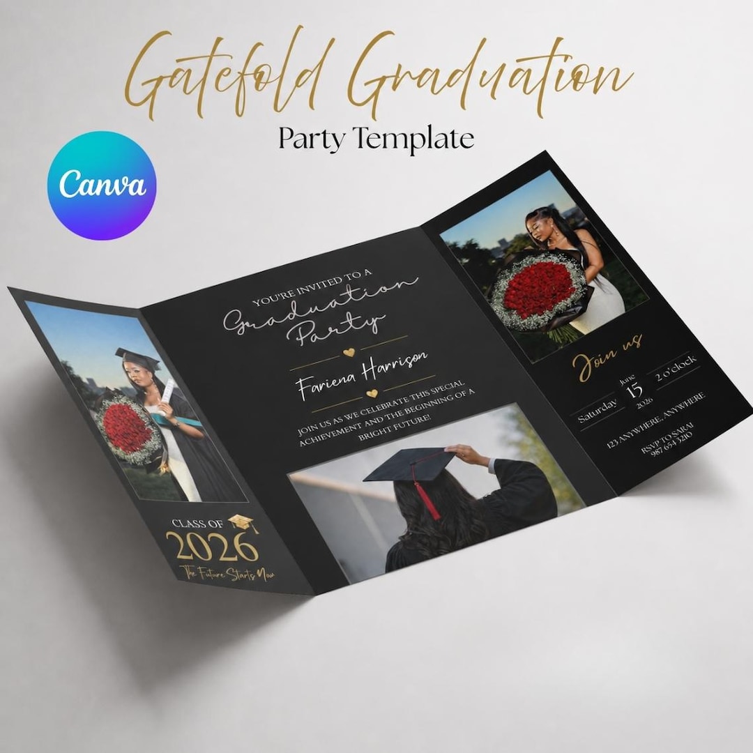 Tri Fold Graduation Announcement