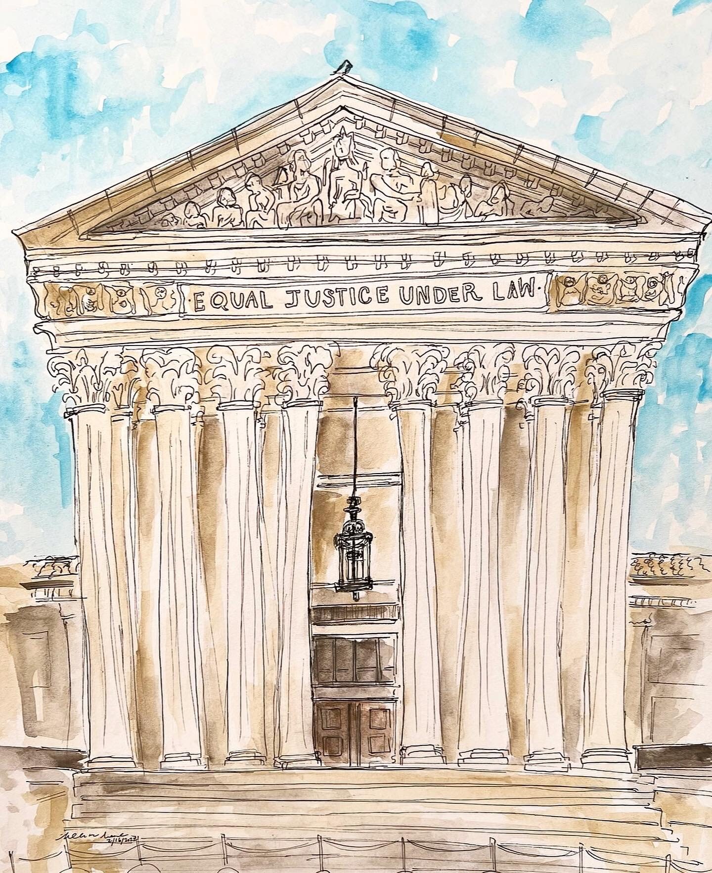 Supreme Court Building Drawing