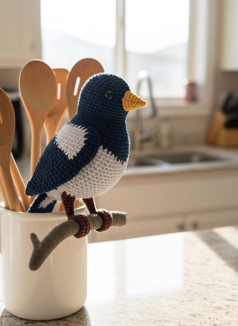 Realistic Starling Bird Crochet Pattern PDF | Amigurumi Bird Plush ...