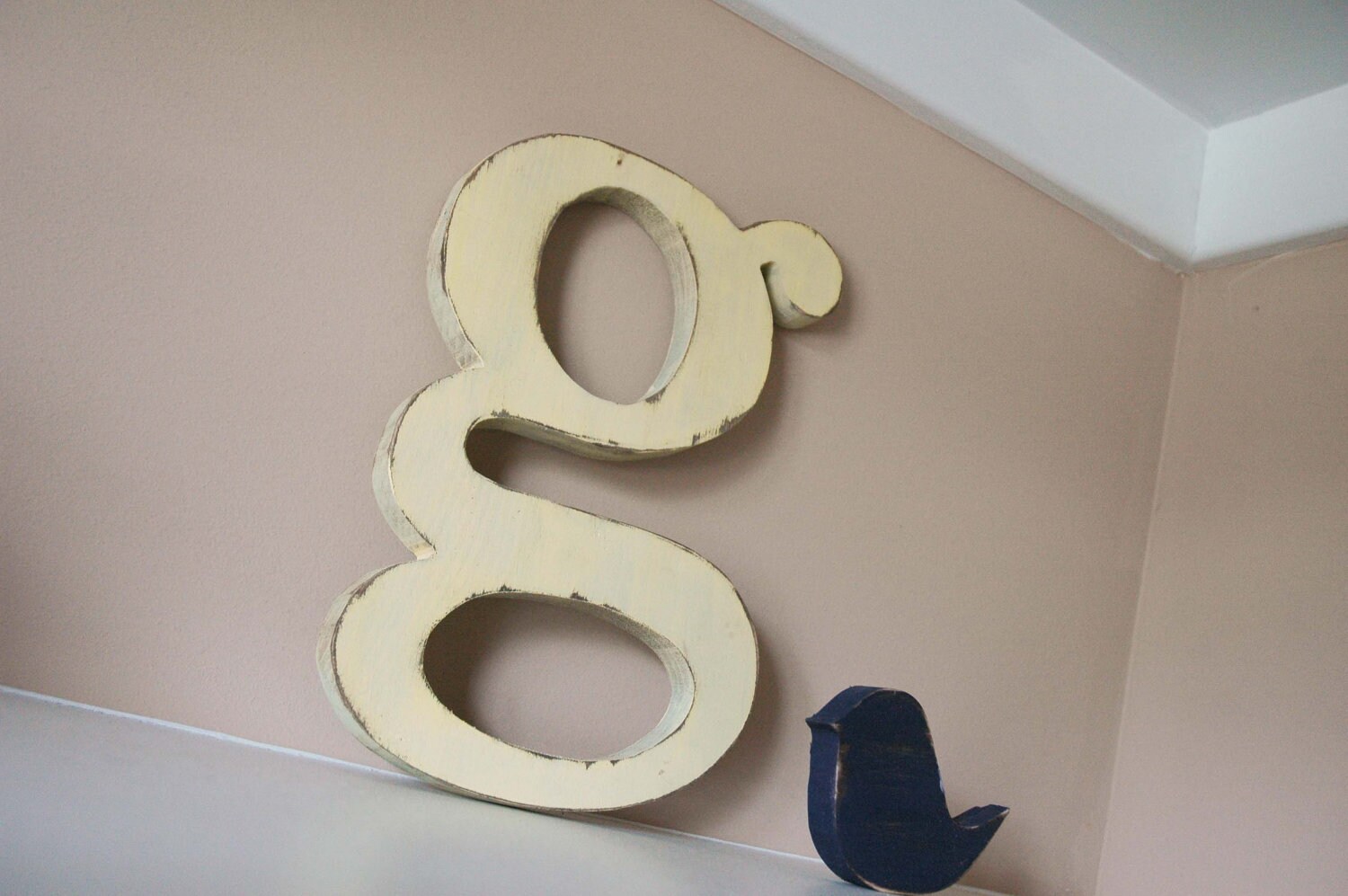 Wood Letters Distressed Wooden Letter Nursery Letters | Etsy