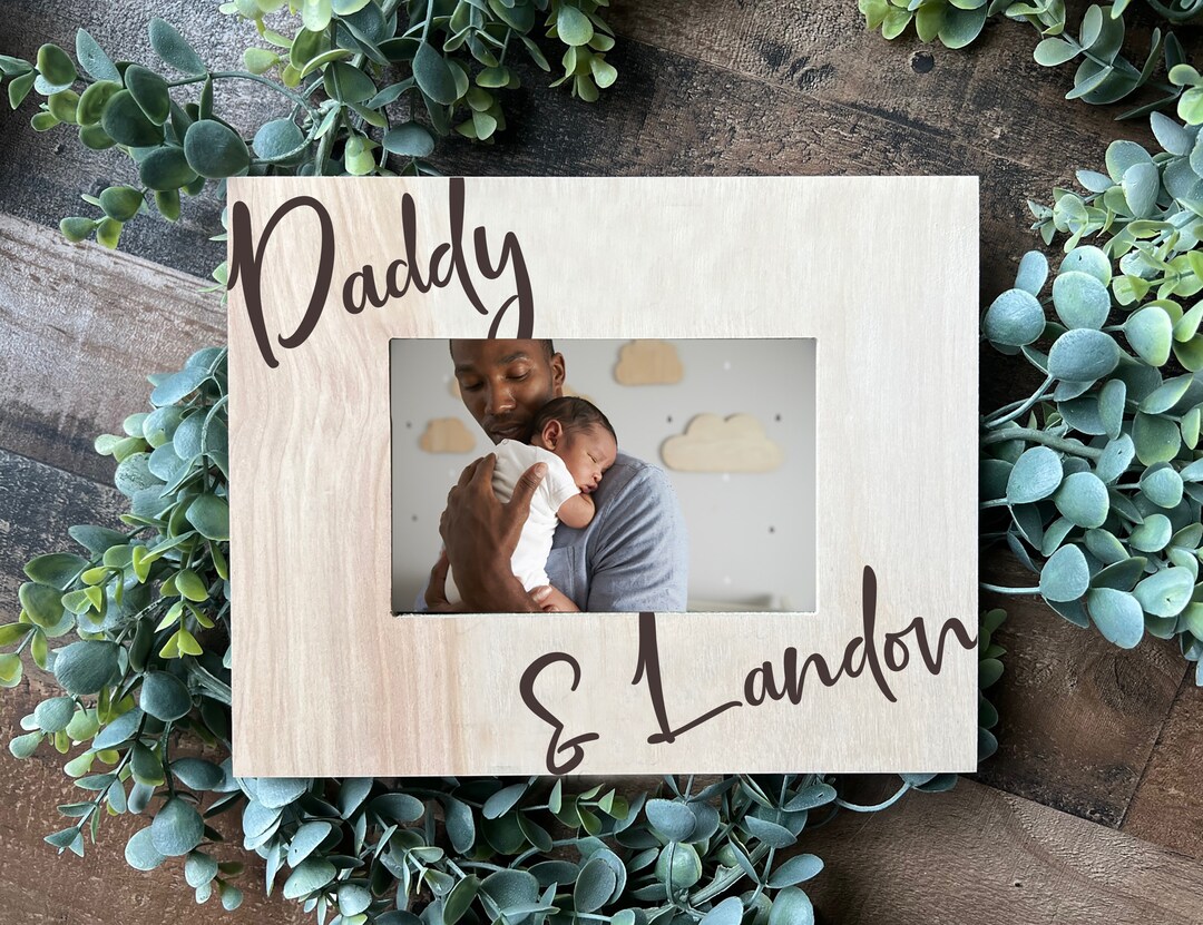 First Father's Day Picture Frame, Daddy and Me, Personalized Custom Dad ...