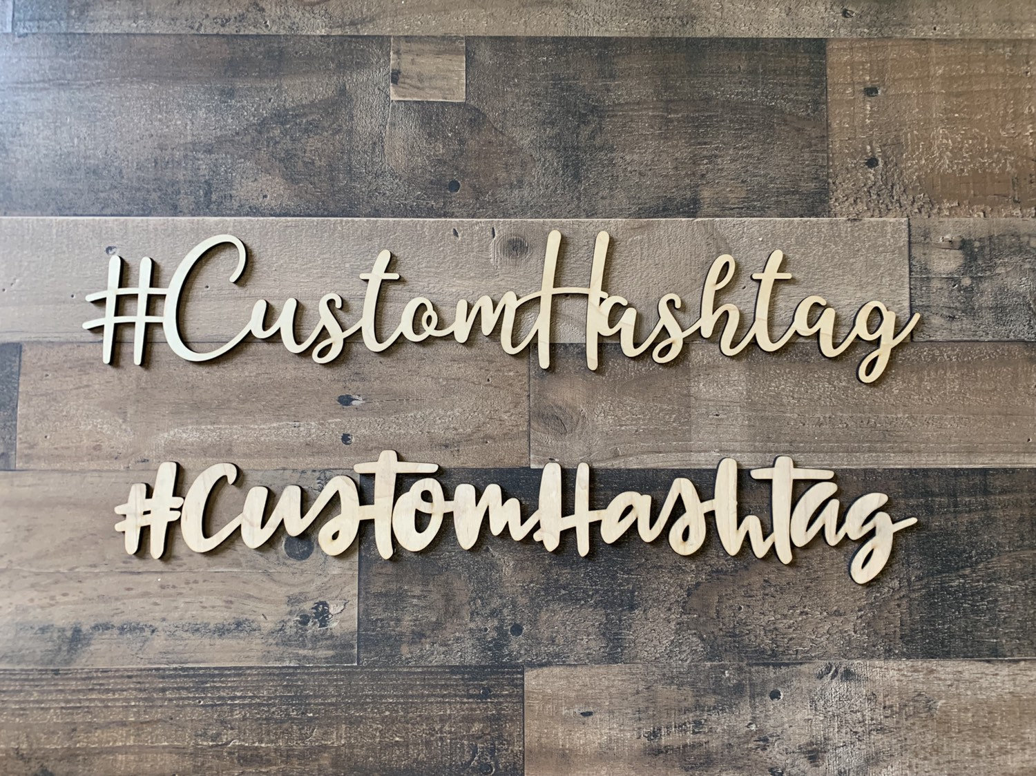 Custom Wedding Hashtag Wood Sign Cutout Baby Shower Party - Etsy